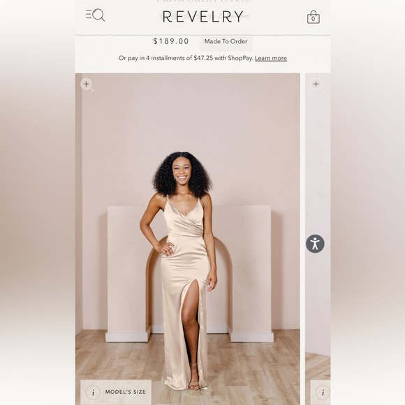 Revelry | Dresses | Reverly Rava Satin Dress Gold Champagne | Poshmark